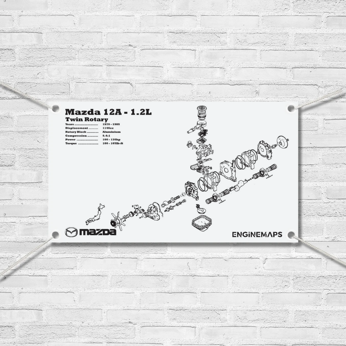 Mazda 12A 1.2L Exploded View Banner – EngineMaps