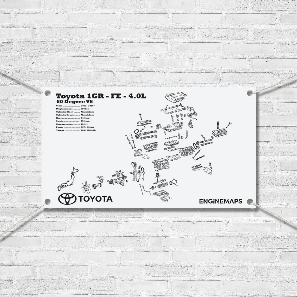 Toyota 1GR-FE 4.0L Exploded View Banner – EngineMaps