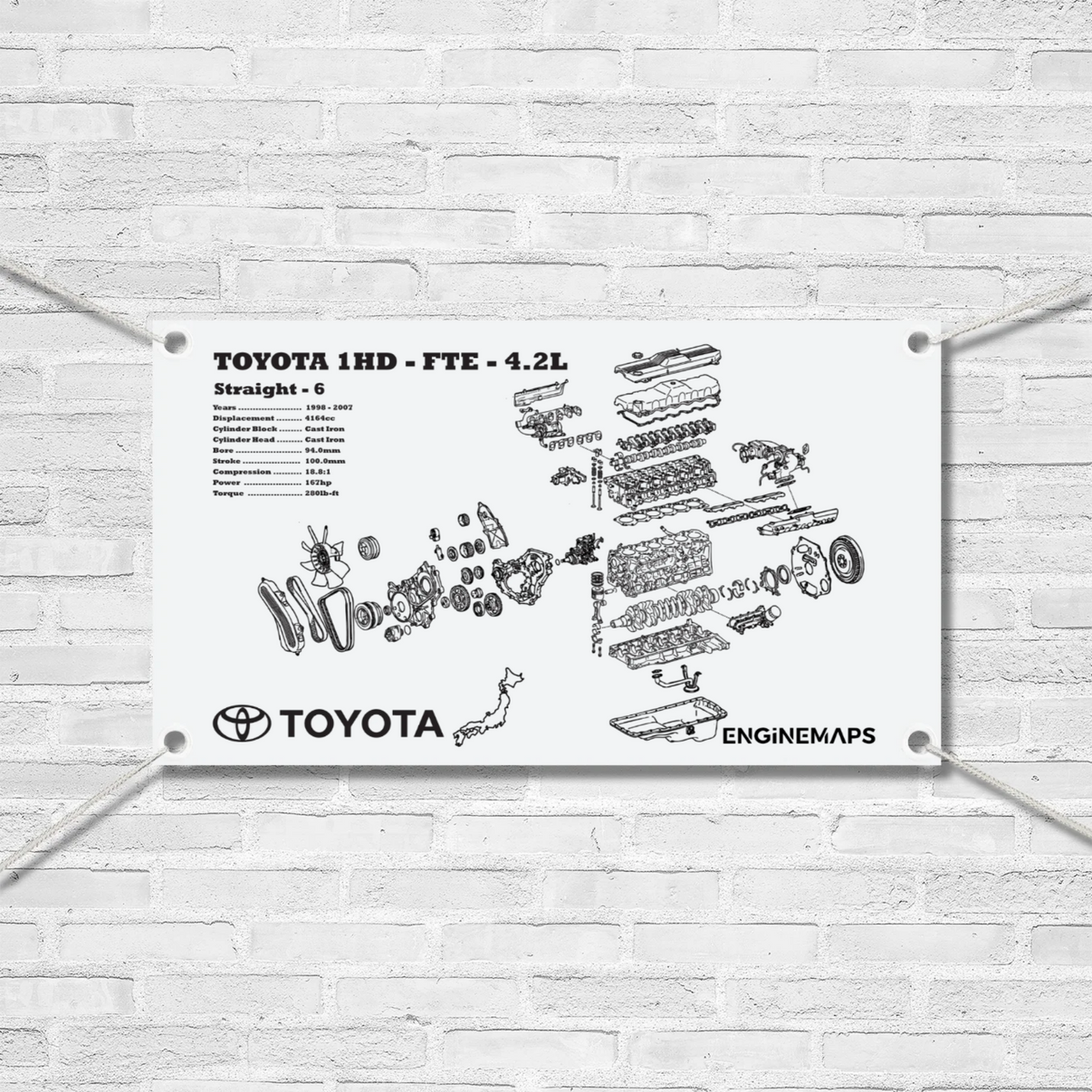 Toyota 1HD-FTE 4.2L Exploded View Banner – EngineMaps
