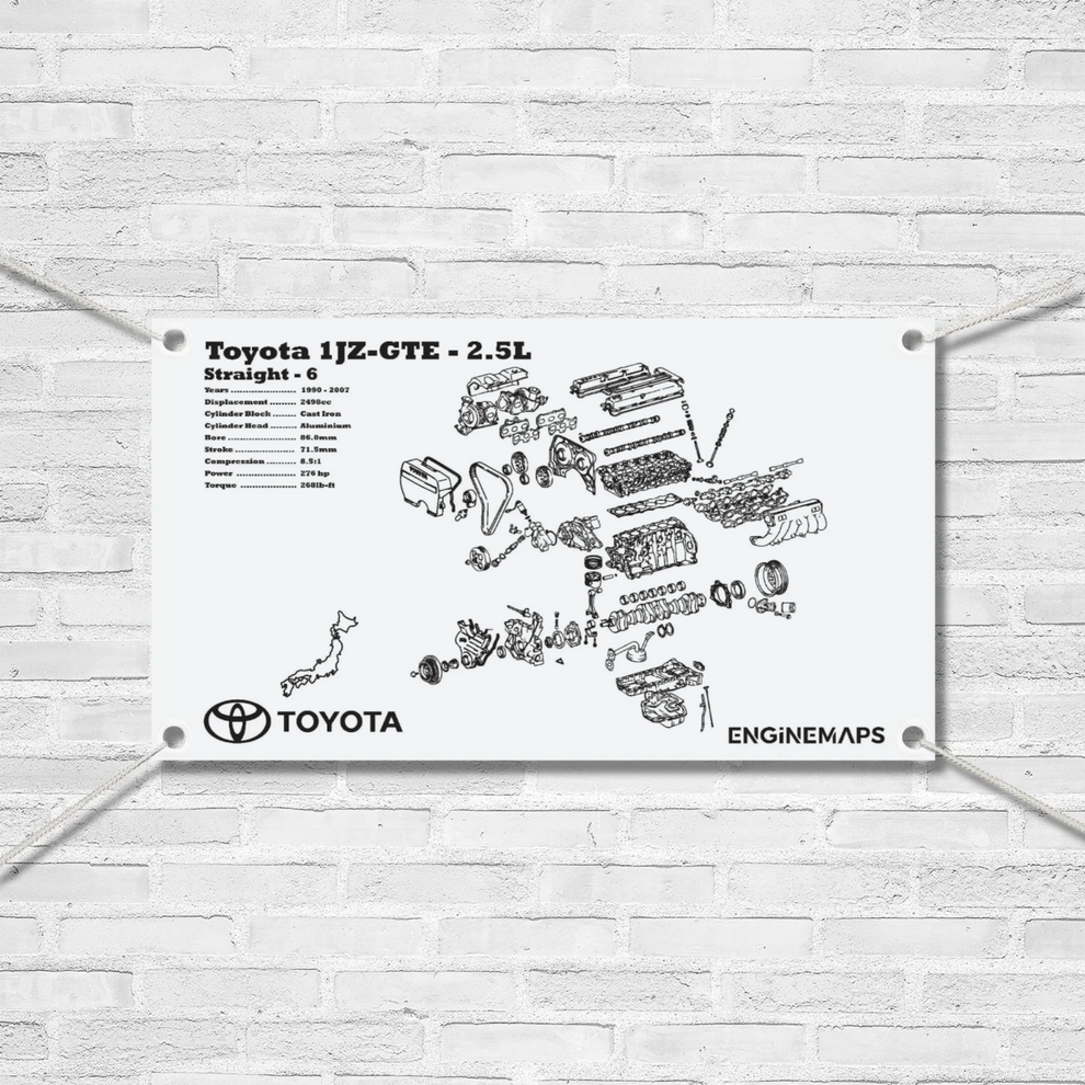 Toyota 1JZ-GTE 2.5L Exploded View Banner – EngineMaps