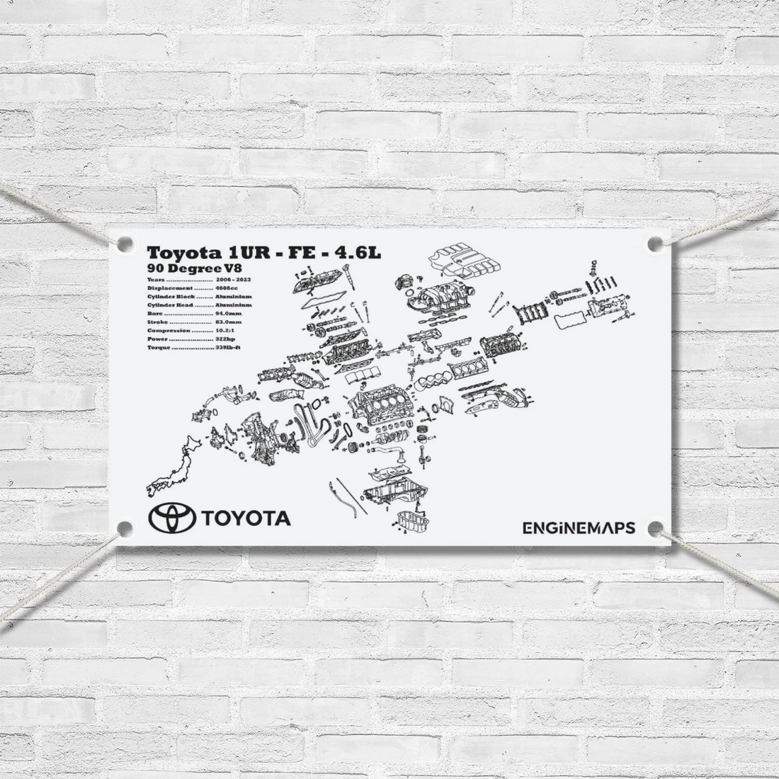 Toyota 1UR-FE 4.6L Exploded View Banner – EngineMaps