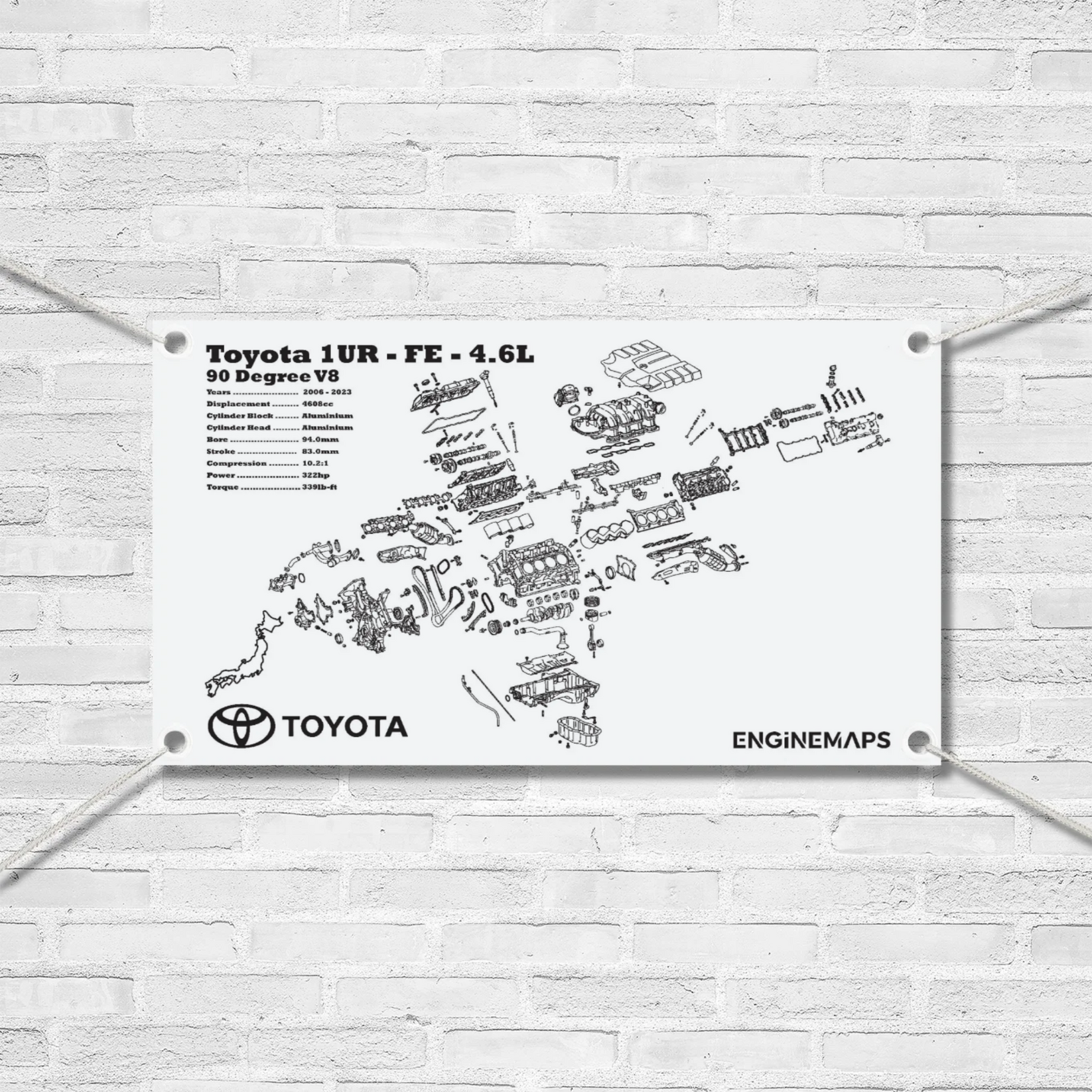 Toyota 1UR-FE 4.6L Exploded View Banner – EngineMaps
