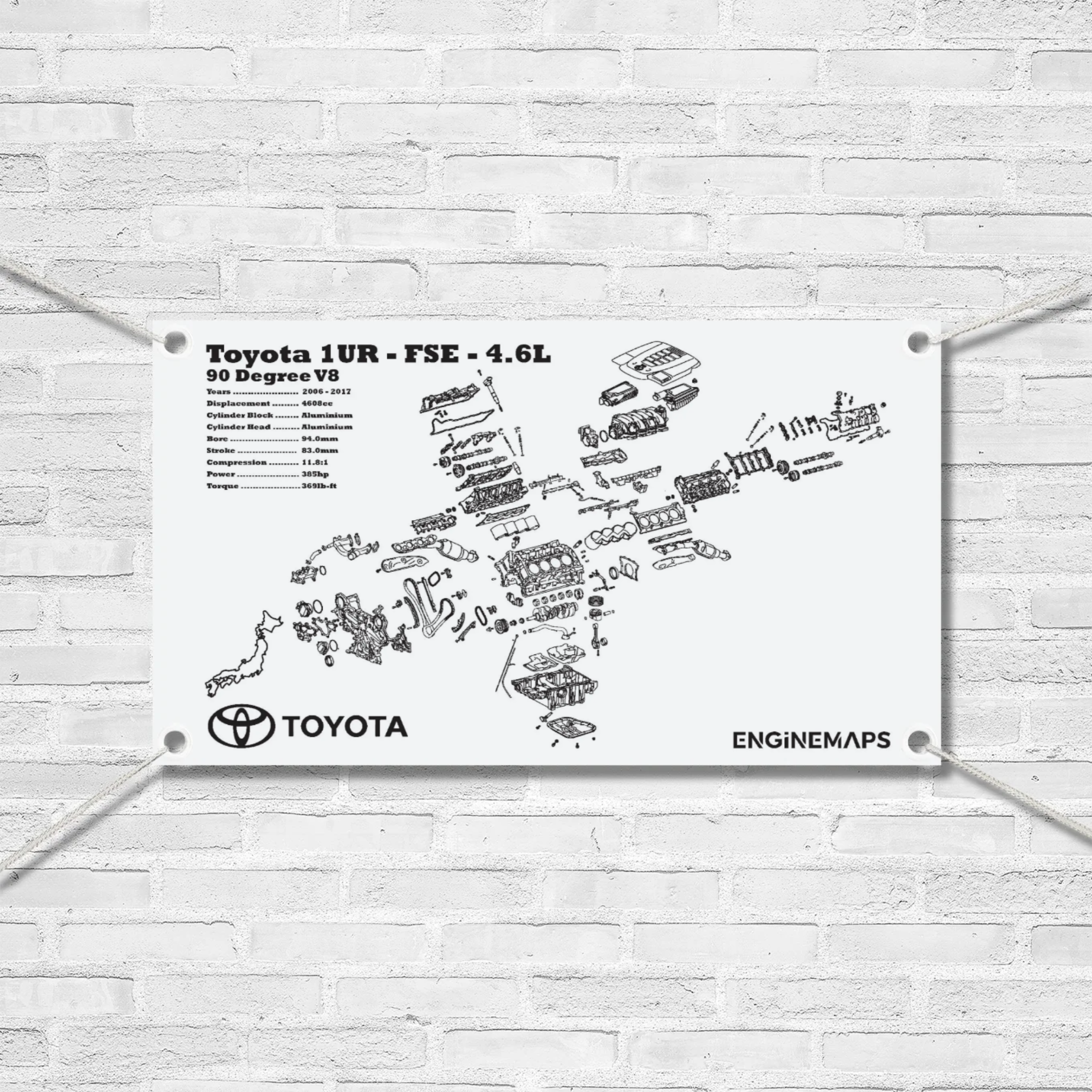 Toyota 1UR-FSE 4.6L Exploded View Banner – EngineMaps