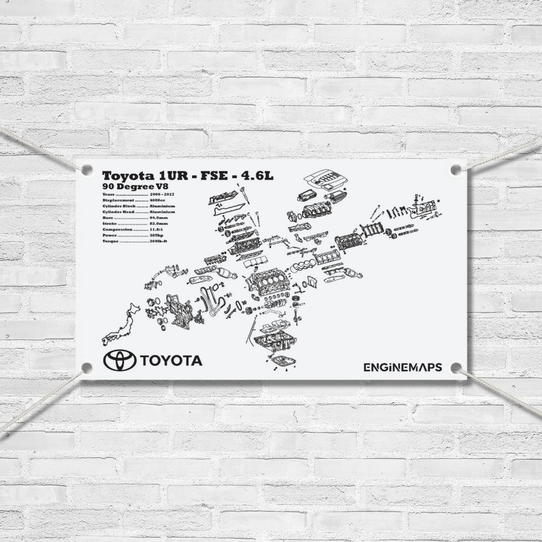 Toyota 1UR-FSE 4.6L Exploded View Banner – EngineMaps
