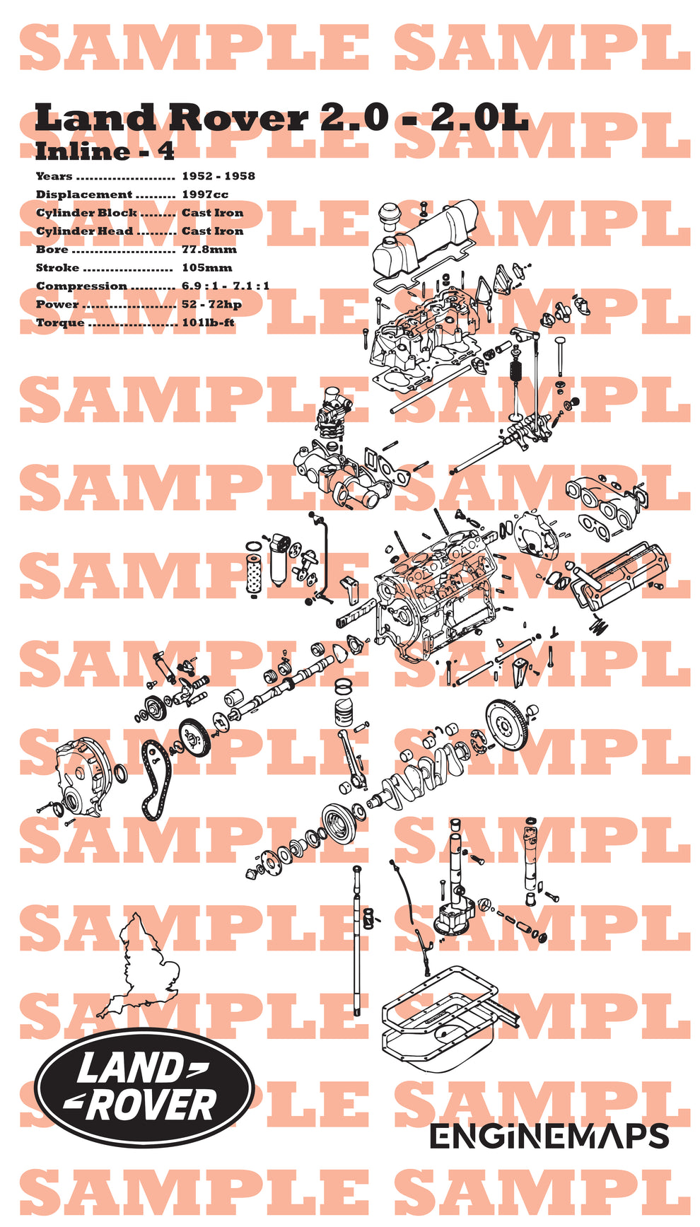 Land Rover 2.0L Exploded View Banner – EngineMaps