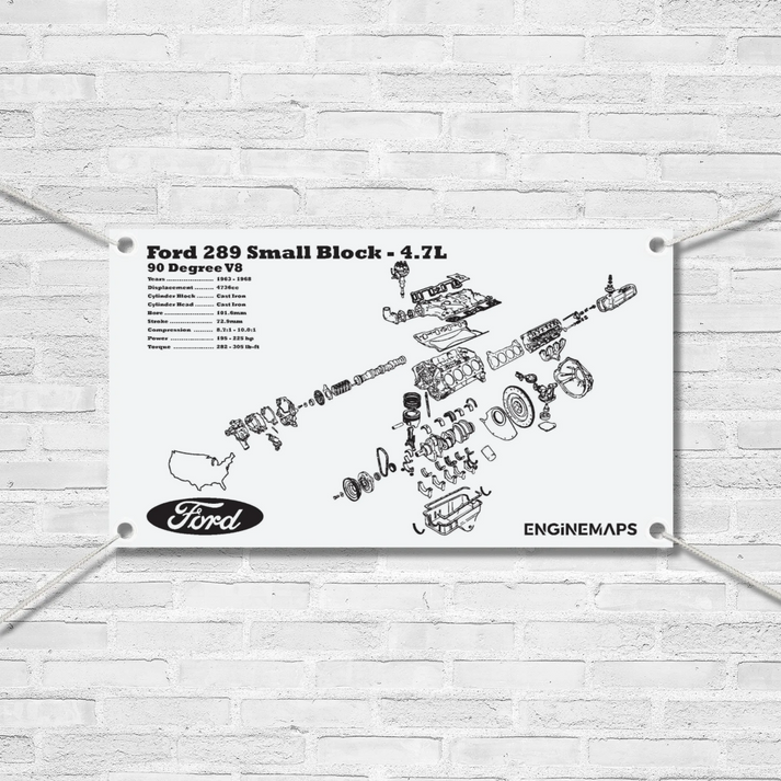 Ford 289 Small Block 4.7L Exploded View Banner – EngineMaps