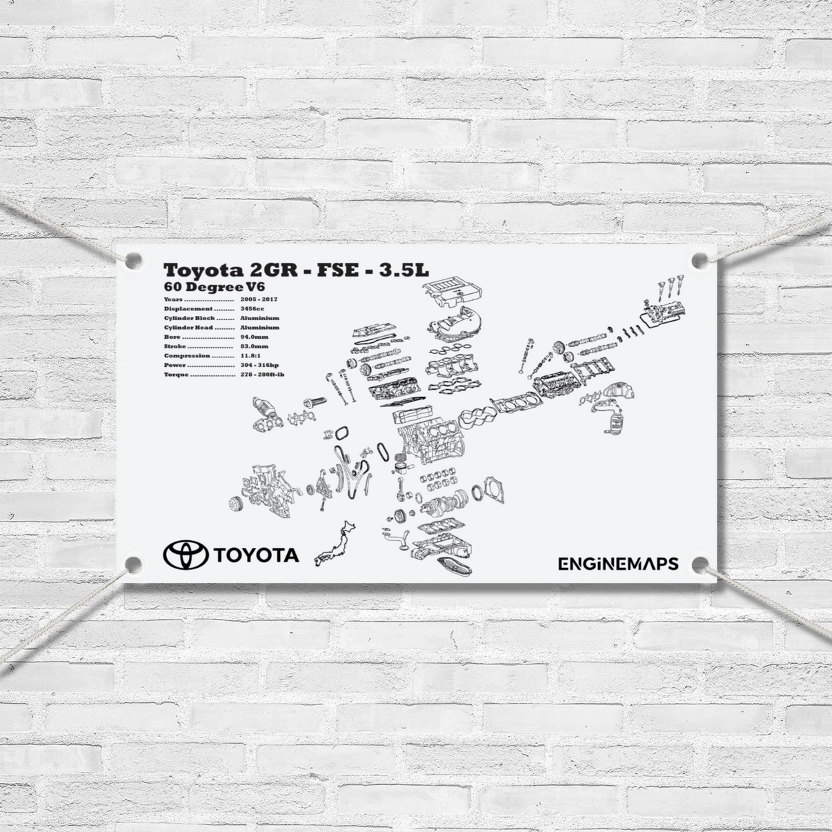 Toyota 2GR-FSE 3.5L Exploded View Banner – EngineMaps