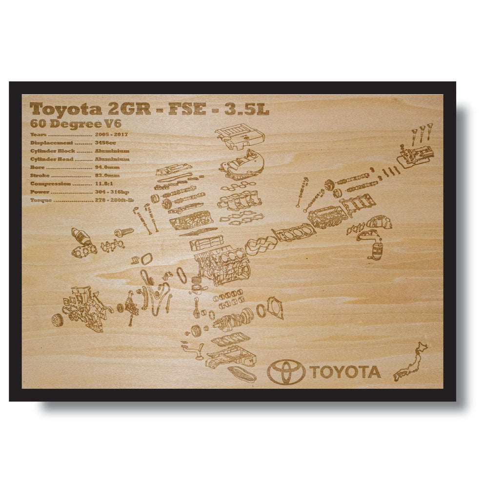 Toyota 2GR-FSE 3.5L Exploded View Poster – EngineMaps