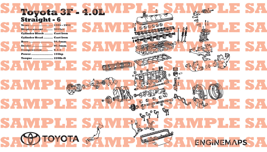 Toyota 3F 4.0L Exploded View Banner – EngineMaps