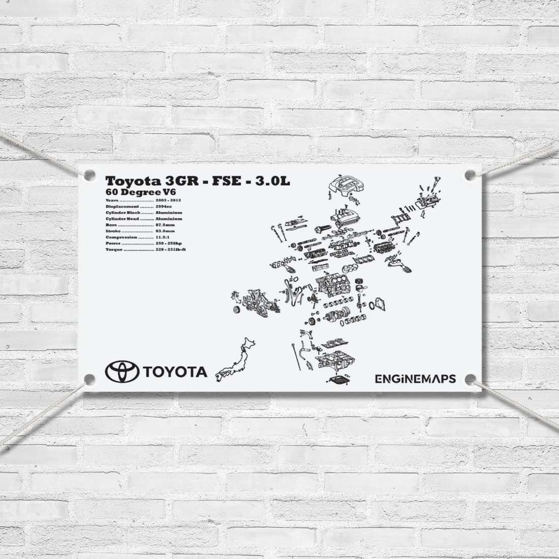 Toyota 3GR-FSE 3.0L Exploded View Banner – EngineMaps