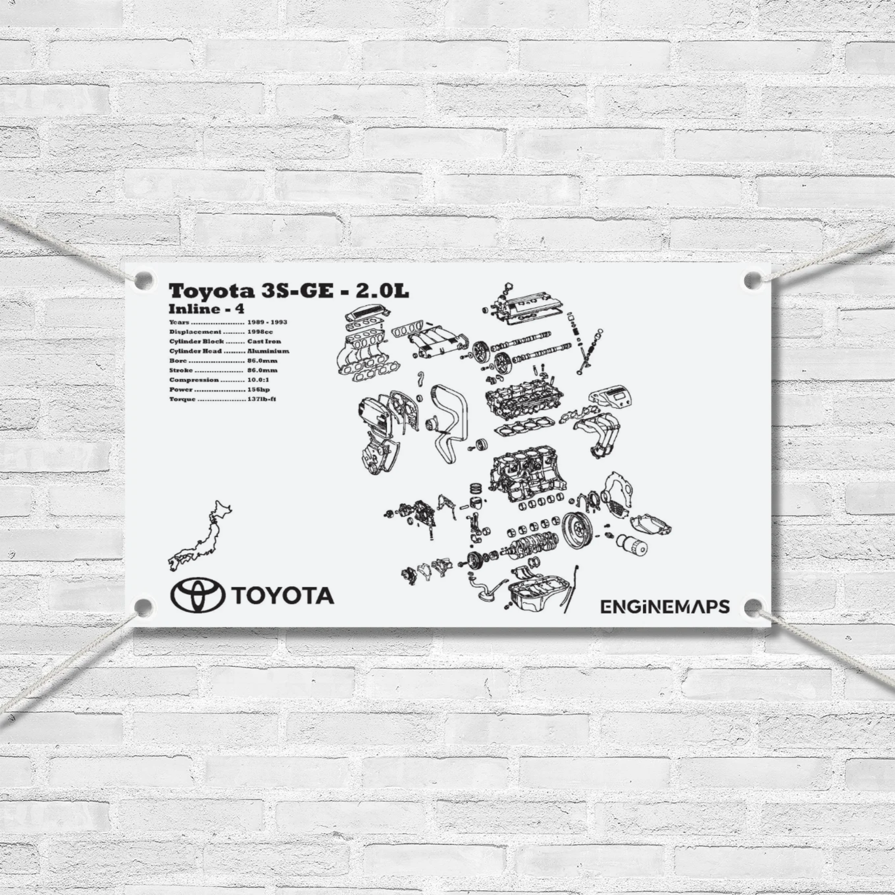 Toyota 3S-GE [2nd Gen] 2.0L Exploded View Banner – EngineMaps