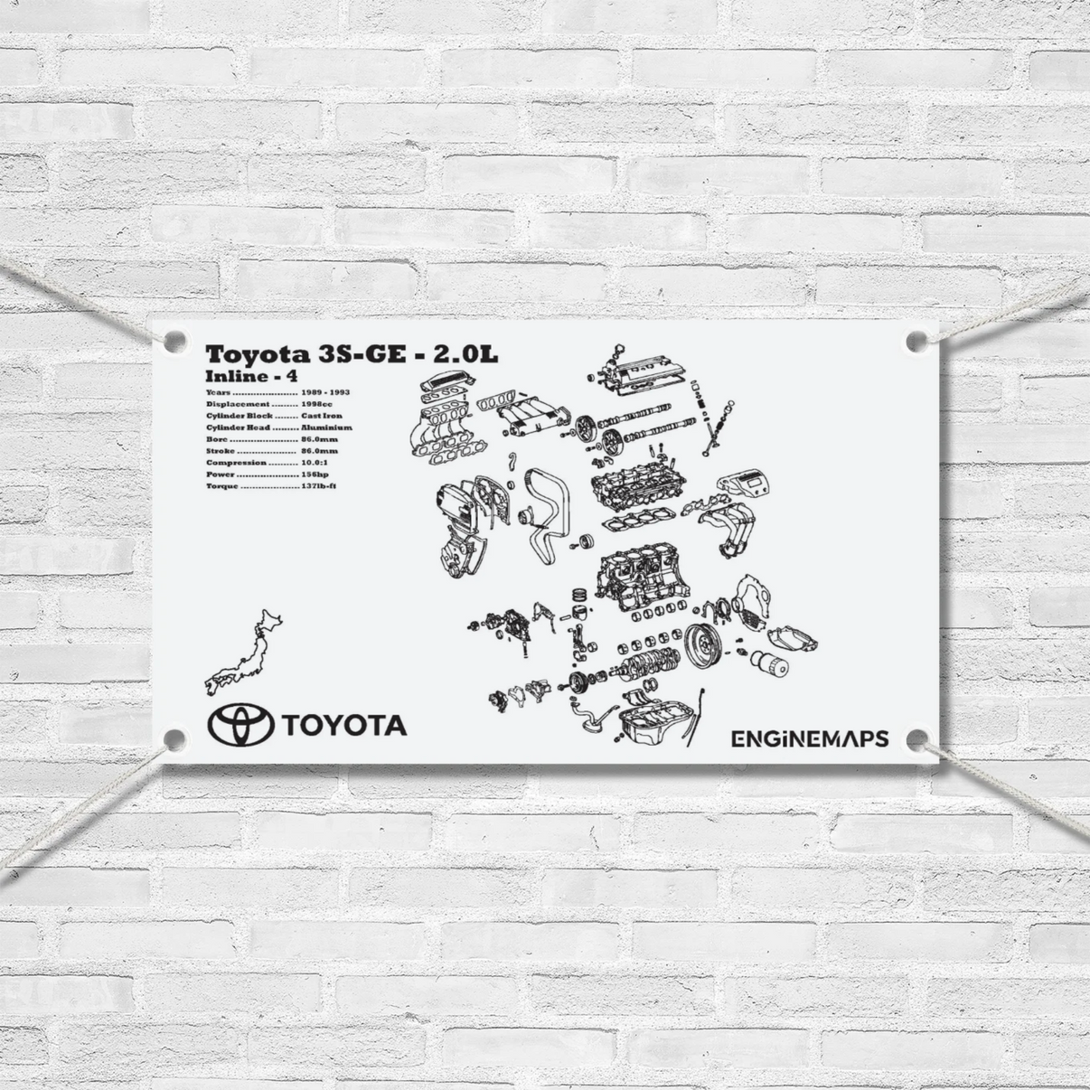 Toyota 3S-GE [2nd Gen] 2.0L Exploded View Banner – EngineMaps