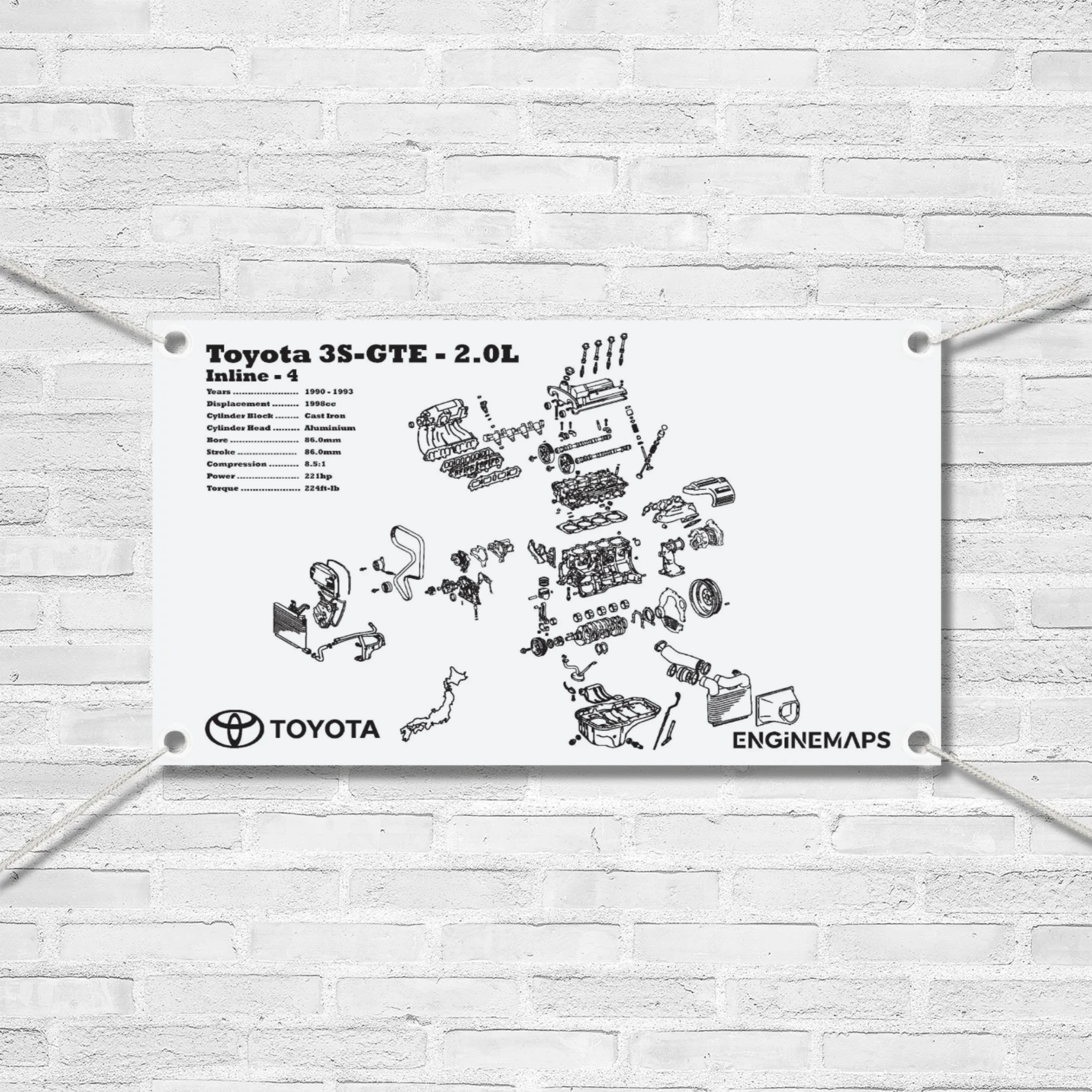 Toyota 3S-GTE 2.0L Exploded View Banner [2nd Gen] – EngineMaps