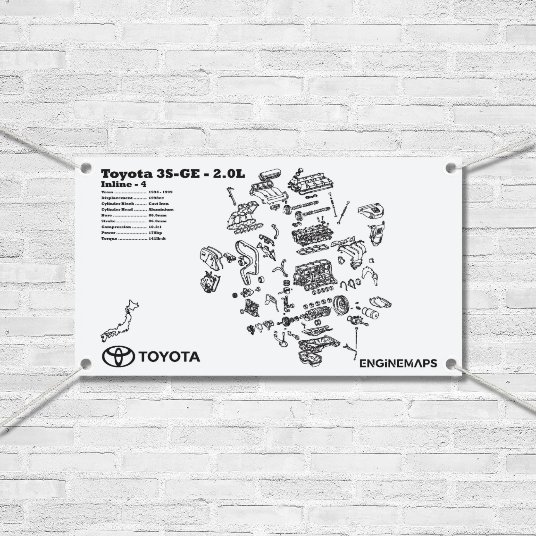 Toyota 3S-GE [3rd Gen] 2.0L Exploded View Banner – EngineMaps