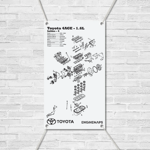 Toyota 4AGE 1.6L [16 Valve, Big Port] Exploded View Banner – EngineMaps