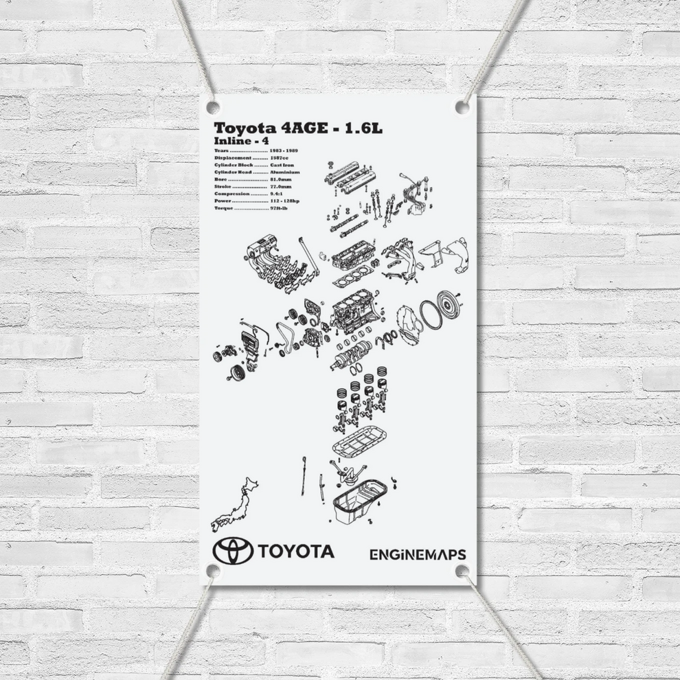 Toyota 4AGE 1.6L [16 Valve, Big Port] Exploded View Banner – EngineMaps