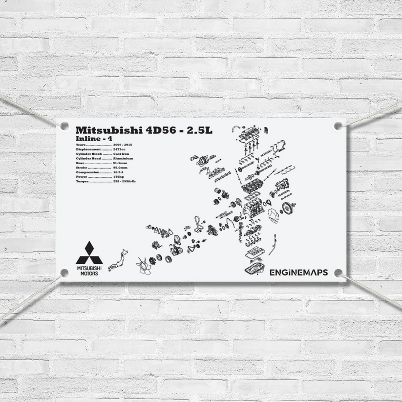 Mitsubishi 4D56 2.5L Exploded View Banner – EngineMaps