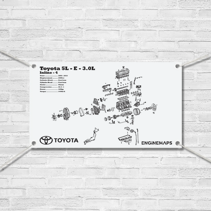 Toyota 5L-E 3.0L Exploded View Banner – EngineMaps