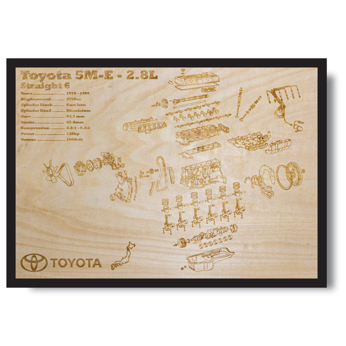 Toyota 5M-E 2.8L Exploded View Poster – EngineMaps