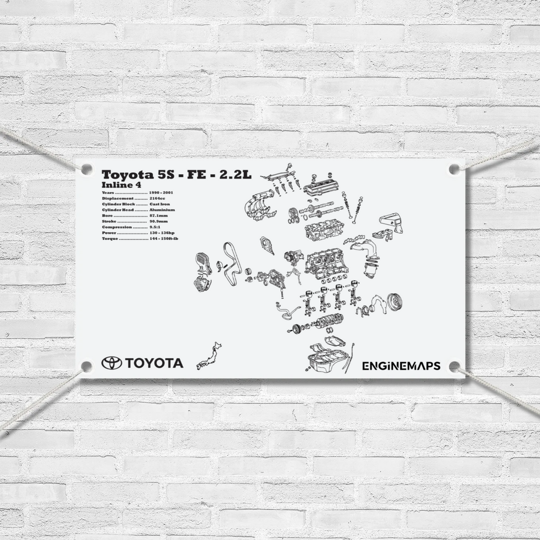 Toyota 5S-FE 2.2L Exploded View Banner – EngineMaps