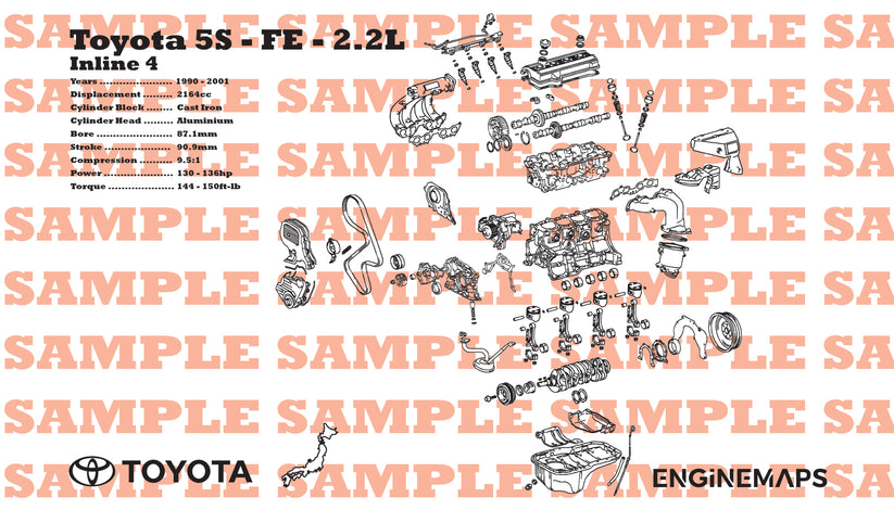 Toyota 5S-FE 2.2L Exploded View Banner – EngineMaps