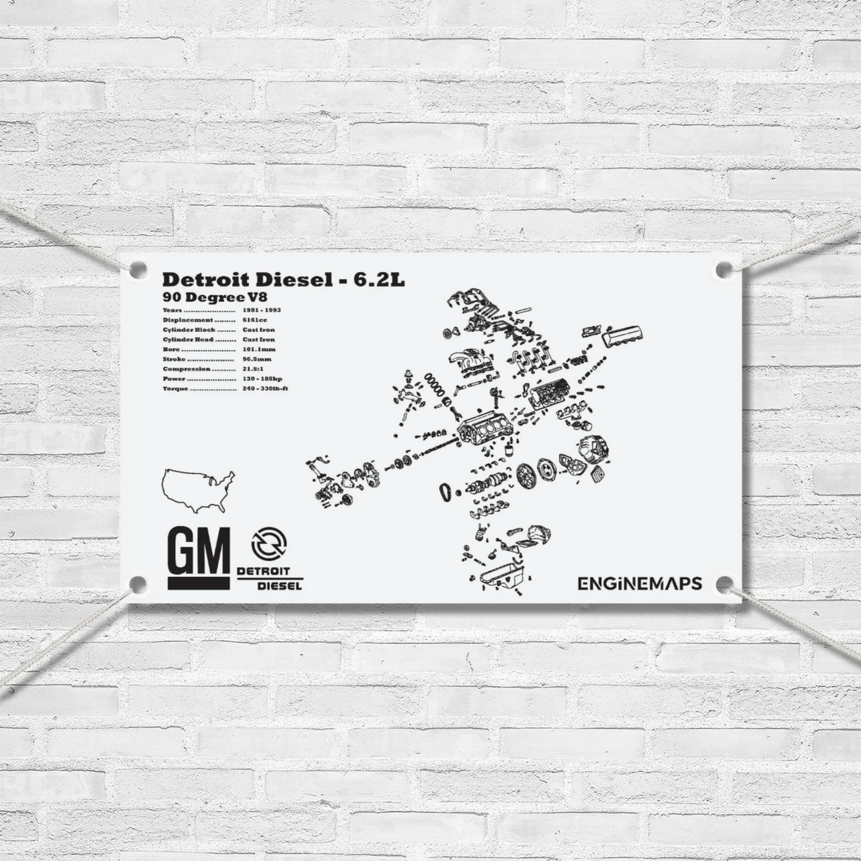 Detroit Diesel 6.2L Exploded View Banner – EngineMaps