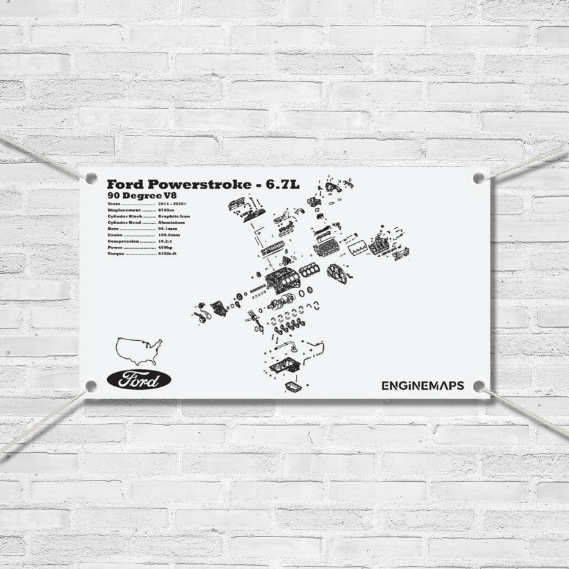 Ford Powerstroke 6.7L exploded view banner – EngineMaps