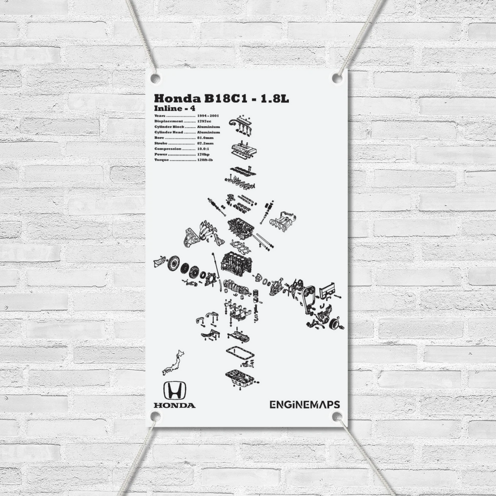 Honda B18C1 1.8L Exploded View Banner – EngineMaps