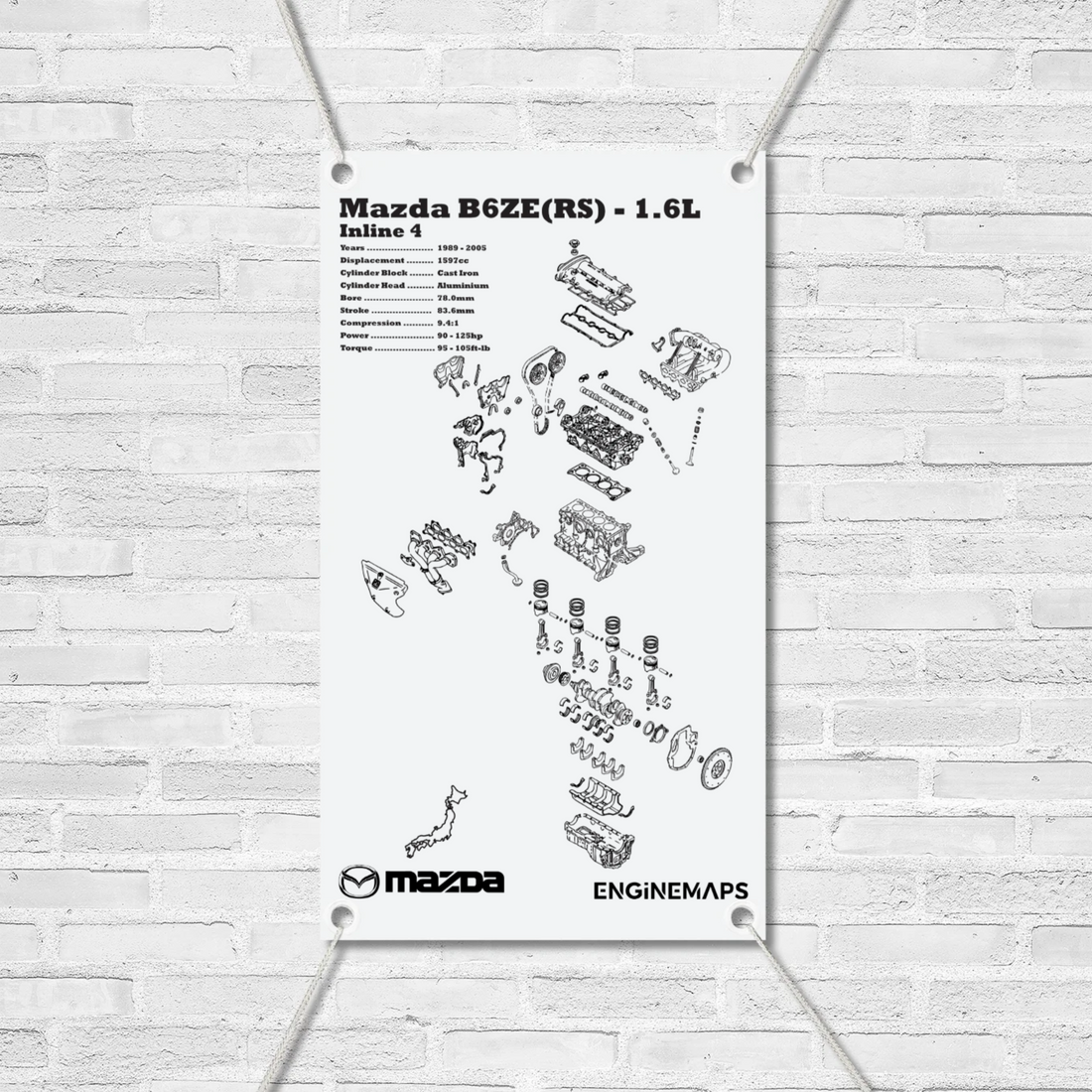 Mazda B6ZE(RS) 1.6L Exploded View Banner – EngineMaps