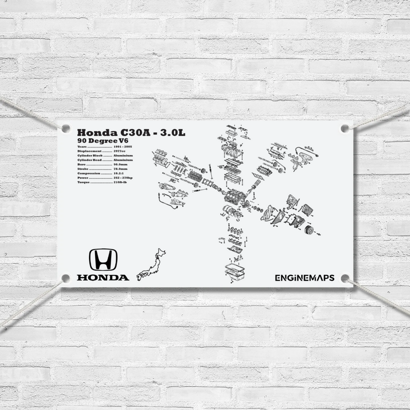 Honda C30A 3.0L Exploded View Banner – EngineMaps