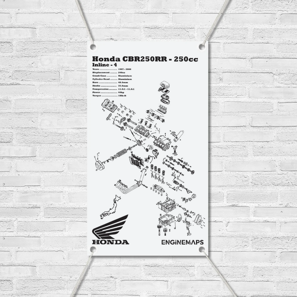 Honda CBR250RR (MC19) 250cc Exploded View Banner – EngineMaps
