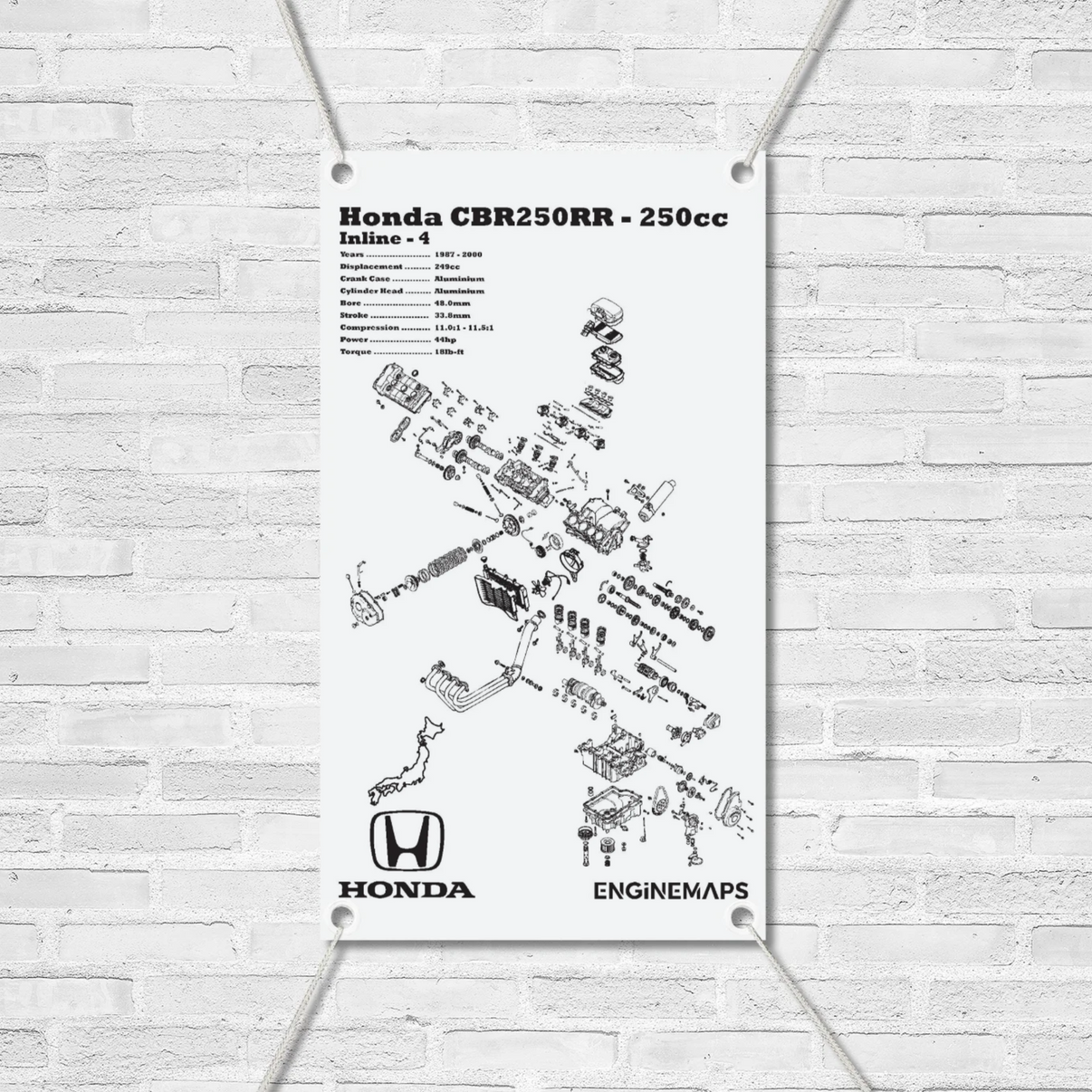 Honda CBR250RR (MC19) 250cc Exploded View Banner – EngineMaps