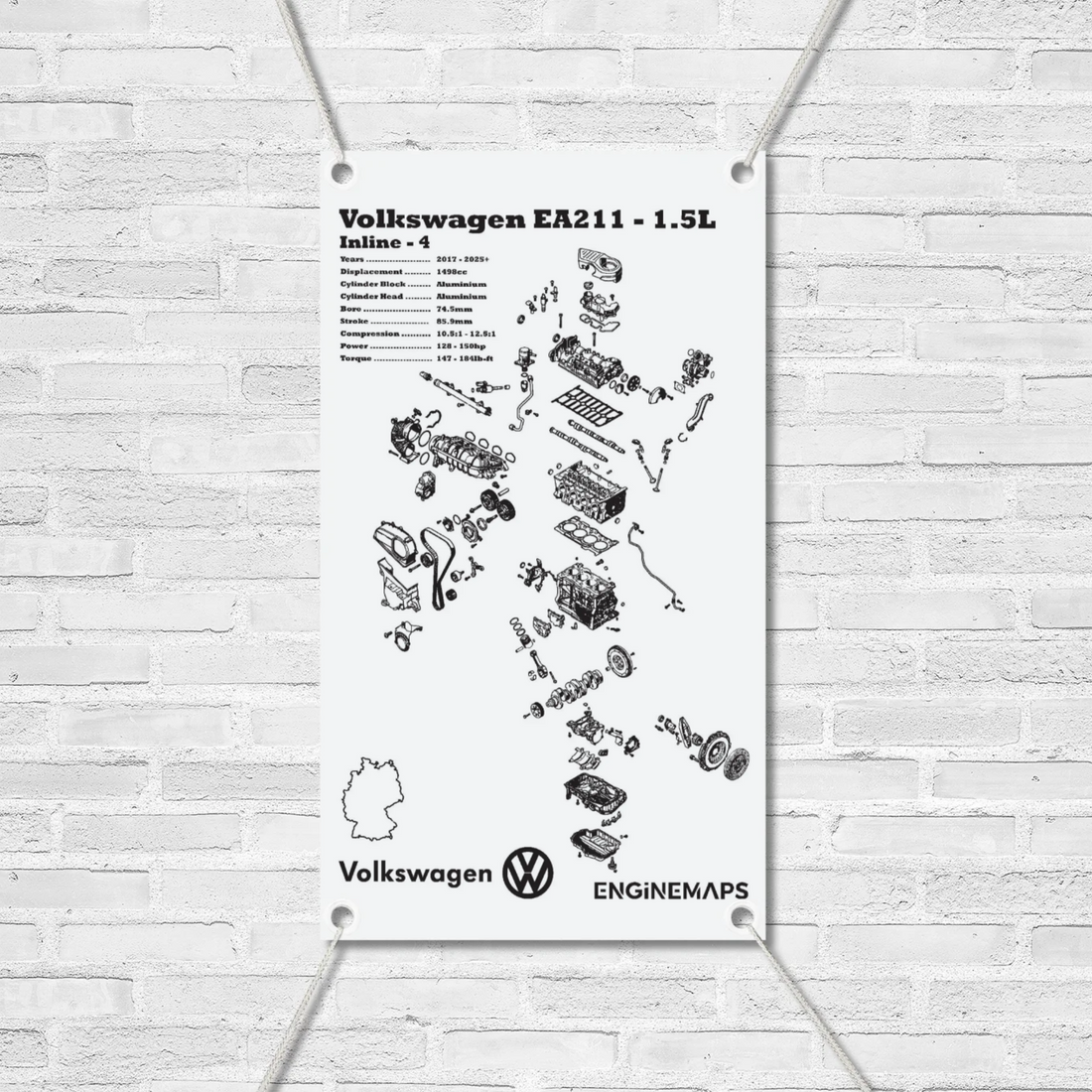 Volkswagen EA211 1.5L Exploded View Banner – EngineMaps