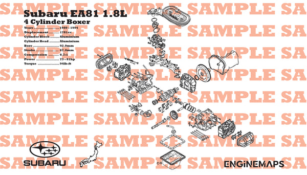 Subaru EA81 1.8L Exploded View Banner – EngineMaps