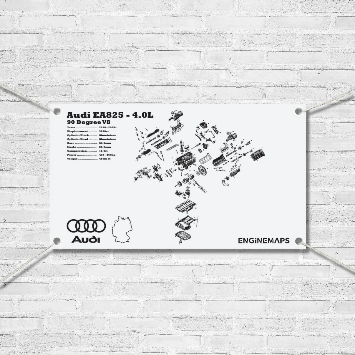 Audi EA825 4.0L Exploded View Banner – EngineMaps