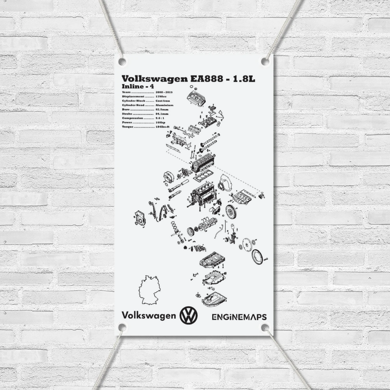 Volkswagen EA888 GEN 2 1.8L TSI Exploded View Banner – EngineMaps