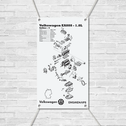 Volkswagen EA888 GEN 2 1.8L TSI Exploded View Banner – EngineMaps