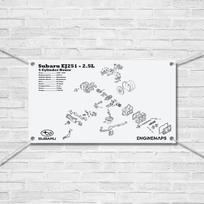 Subaru EJ251 2.5L Exploded View Banner – EngineMaps