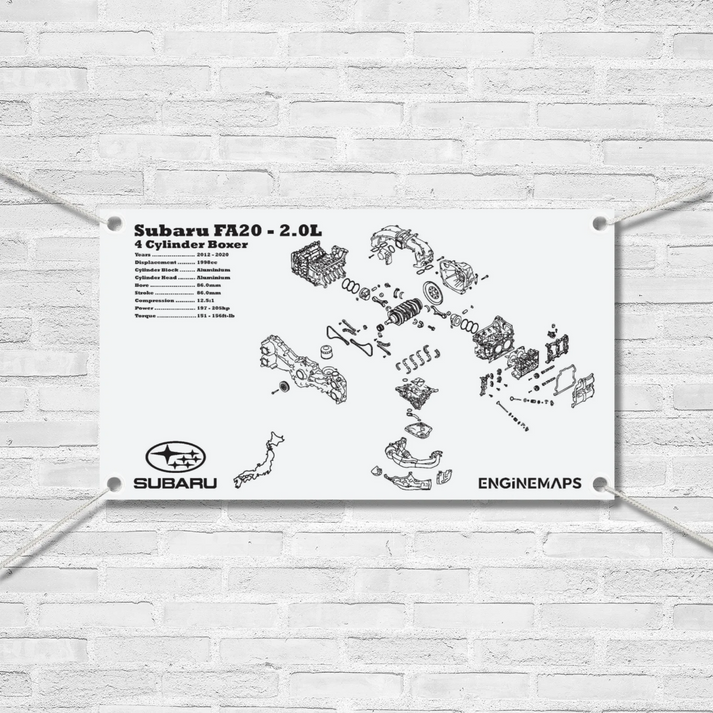 Subaru FA20 2.0L Exploded View Banner – EngineMaps