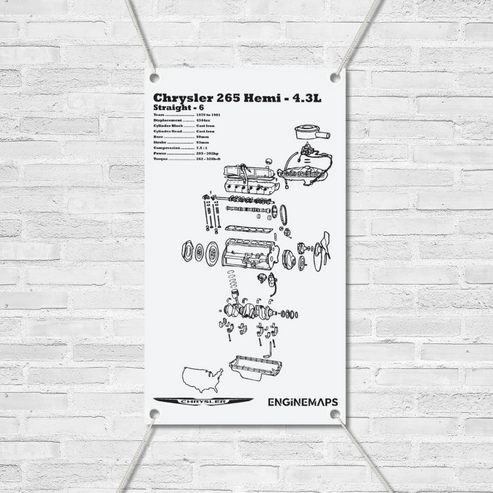 Chrysler Hemi 265 Exploded View Banner – EngineMaps