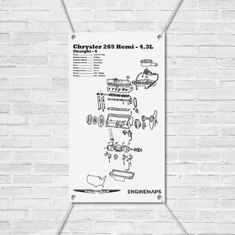Chrysler Hemi 265 Exploded View Banner – EngineMaps