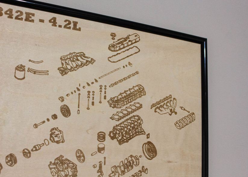 Nissan TB42E 4.2L Exploded view Poster – EngineMaps