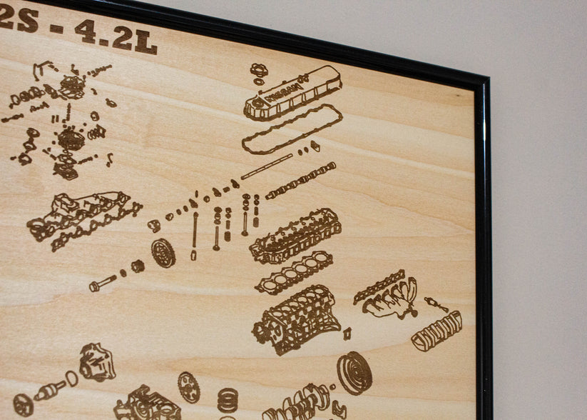 Nissan TB42S 4.2L exploded view poster – EngineMaps