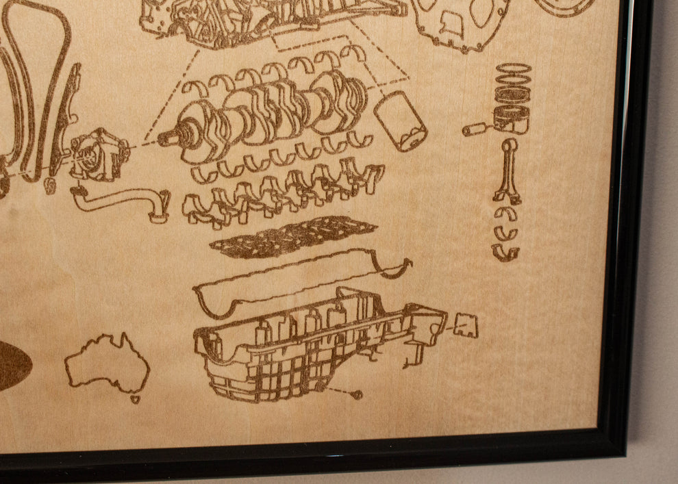 Ford Barra 4.0L Exploded View Poster – EngineMaps