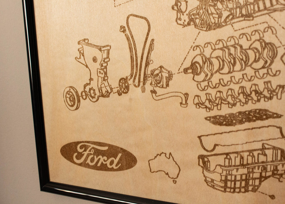 Ford Barra 4.0L Exploded View Poster – EngineMaps
