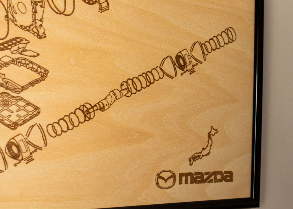 Mazda 13B-RENESIS rotary engine Exploded View Poster – EngineMaps