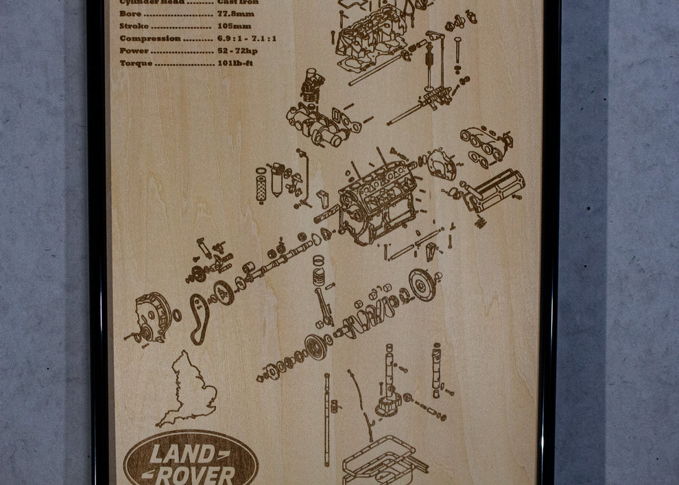 Land Rover 2.0L Exploded view poster – EngineMaps