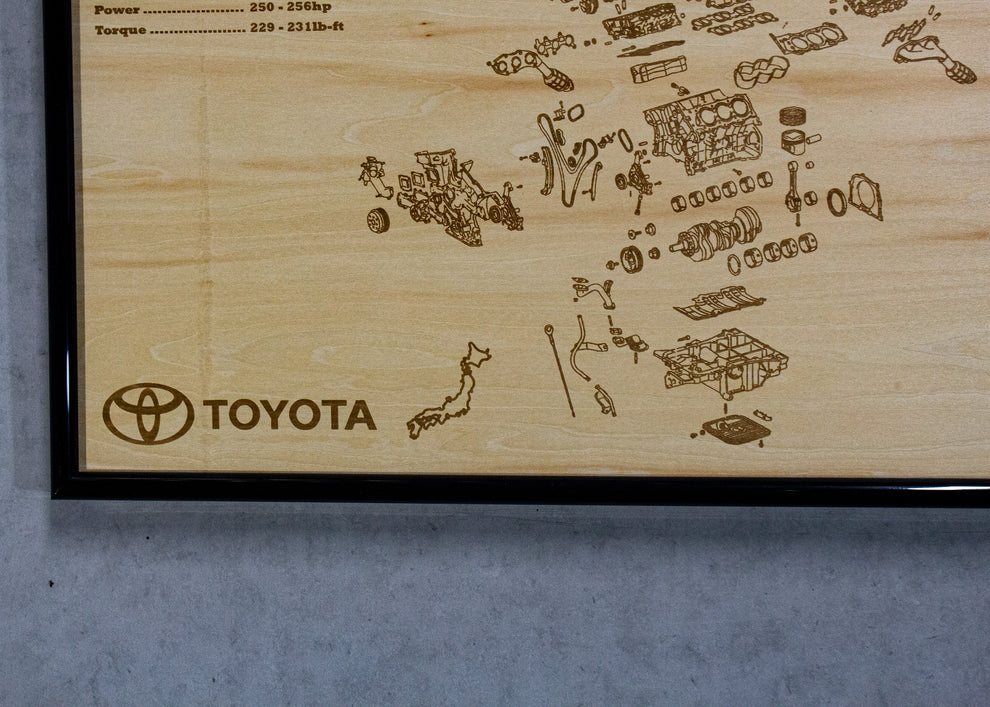 Toyota 3GR-FSE 3.0L Exploded View Poster – EngineMaps
