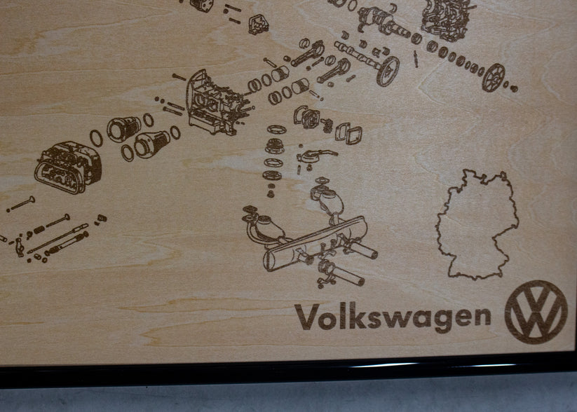 Volkswagen Type 1 1.6L Exploded View Poster – EngineMaps