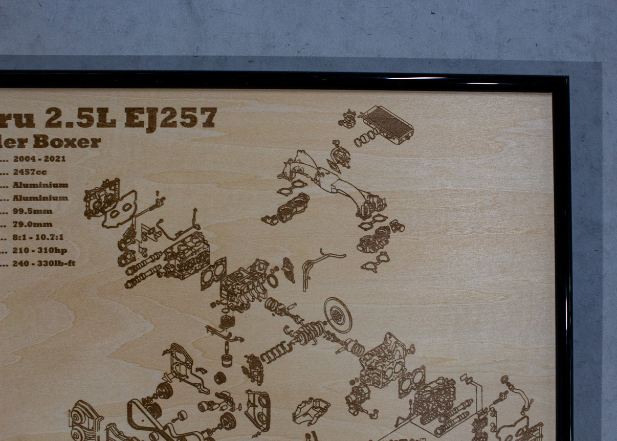 Subaru EJ257 2.5L Exploded View Poster – EngineMaps